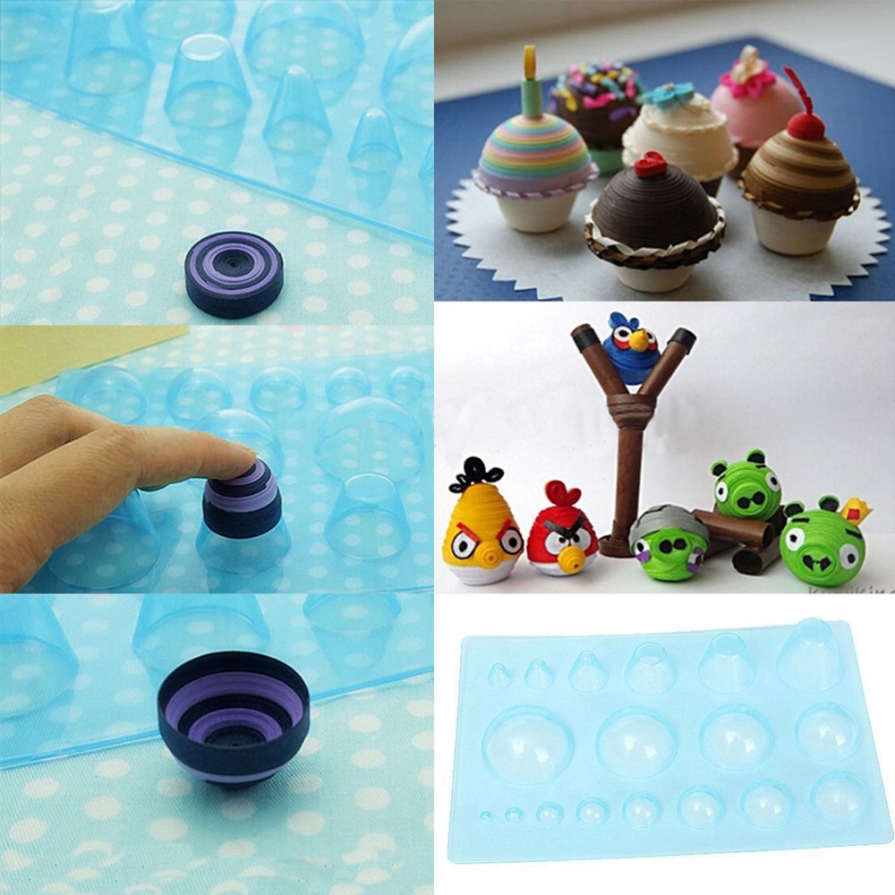 1Pc Plastic Paper Quilling Mould Half Ball Domes DIY Paper Craft Tool ...