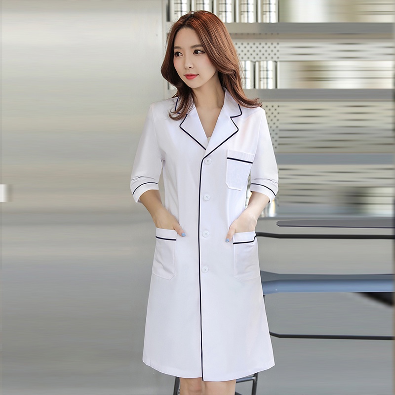 酱Free Embroidery Lab Gown Lab Coat for Women,Hospital Medical Doctor ...