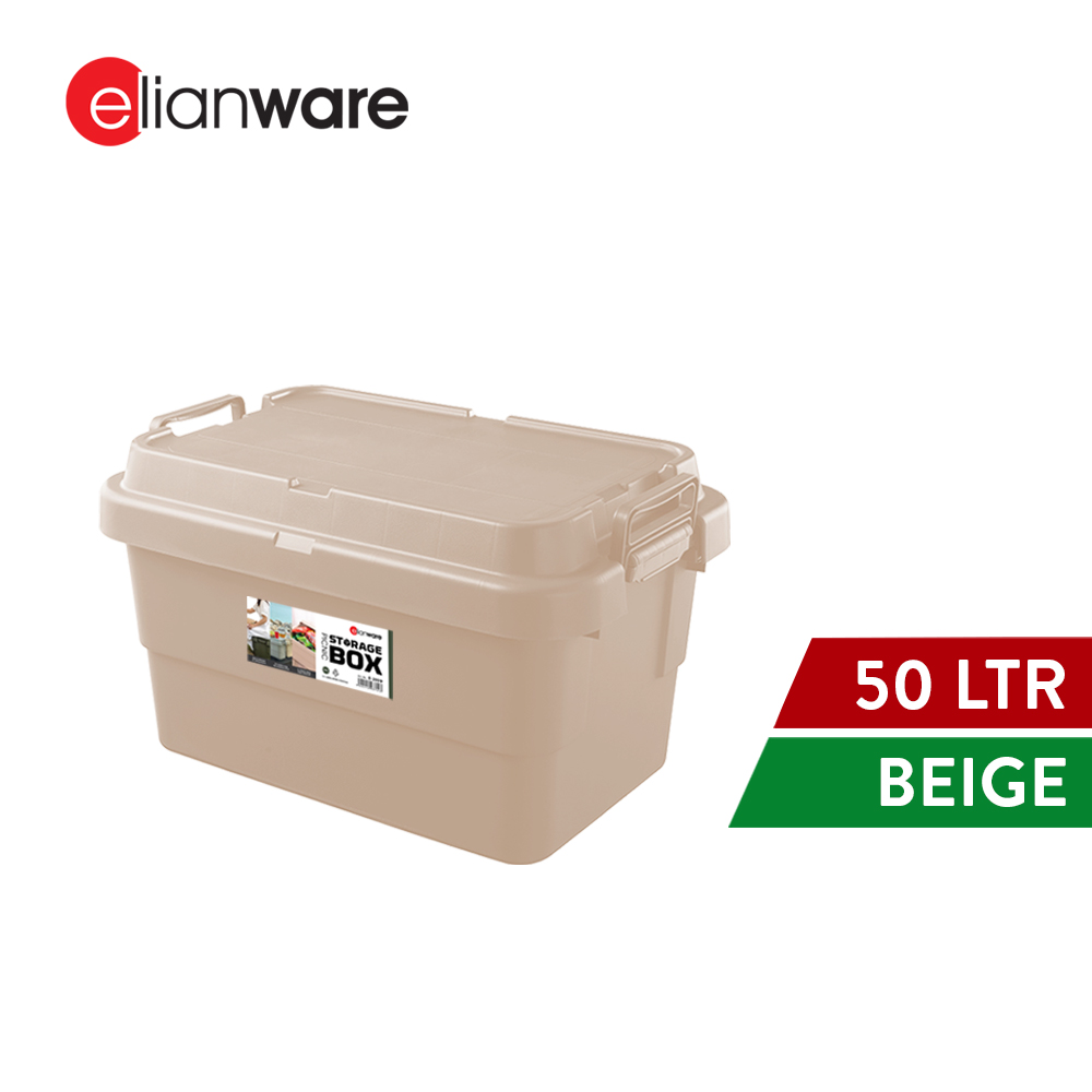 Elianware 50 Ltr Camping Extra Large Storage Box Big Heavy Duty Toys ...
