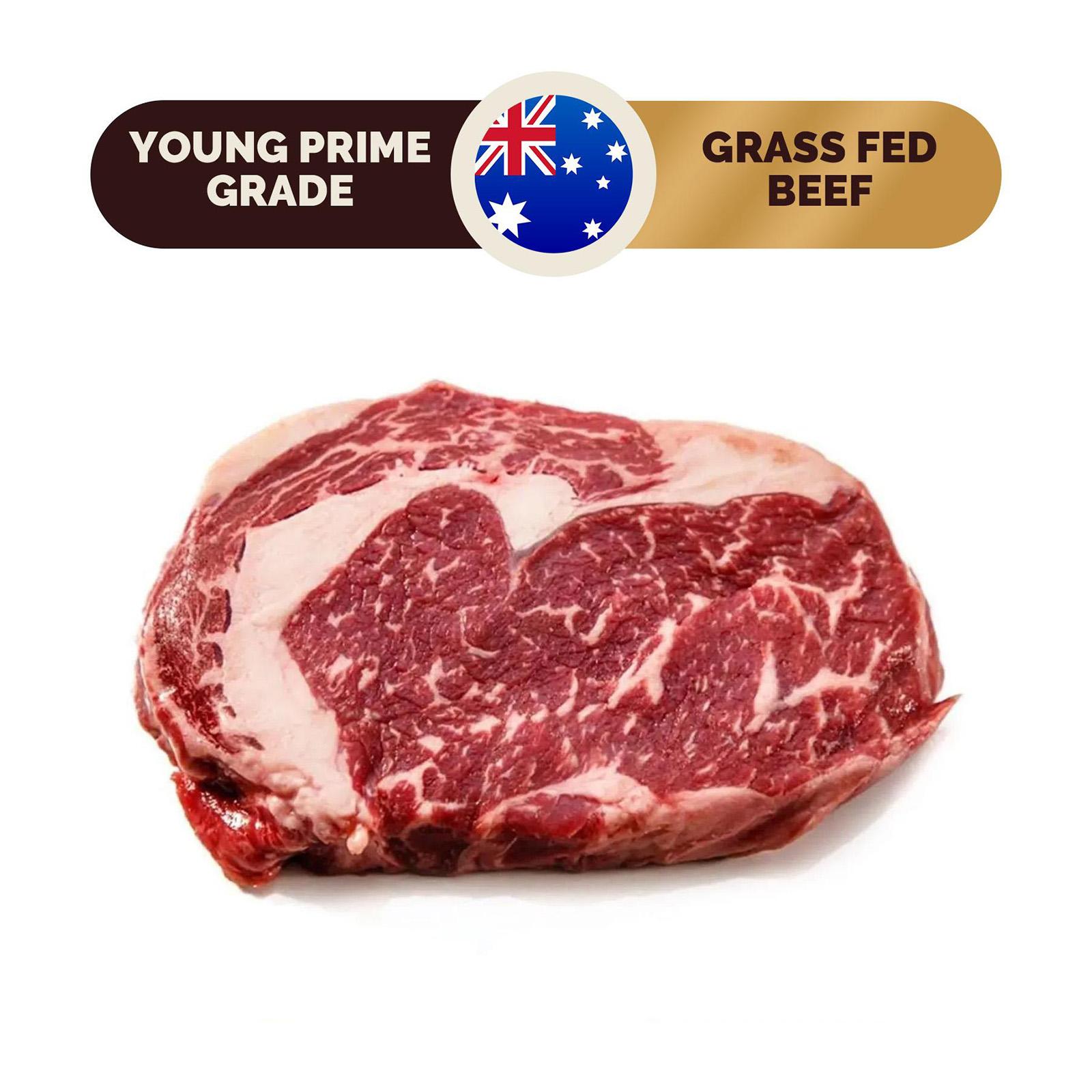 Eater's Market Australian Young Prime Grade Grass Fed Beef Ribeye Steak ...
