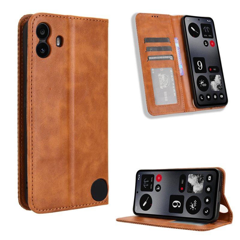 Nothing CMF Phone 2 Pro Case with Card Holder,Leather Wallet Case with ...