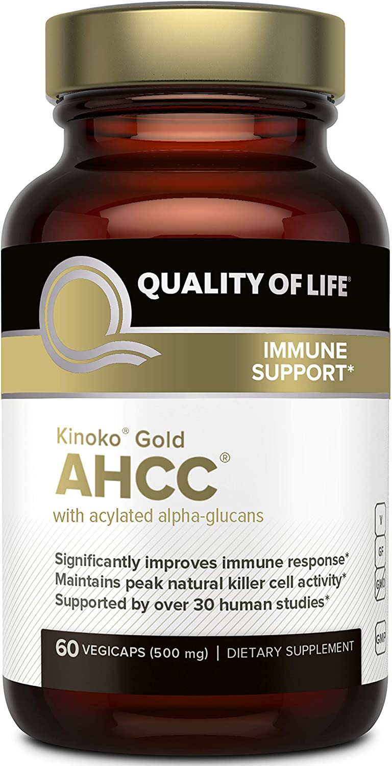 Premium Kinoko Gold AHCC Supplement–500mg of AHCC per Capsule–Supports Immune Health, Liver ...