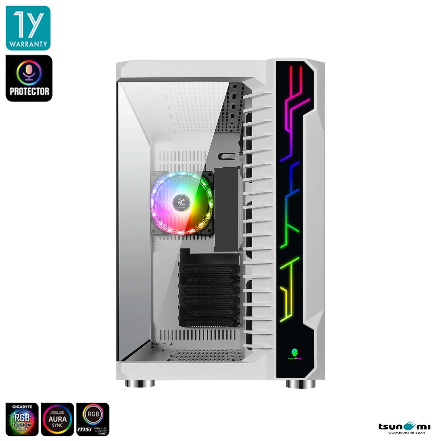 เคสคอมพิวเตอร์ Tsunami Protector Vision II Sound Sync ARGB Panorama ...