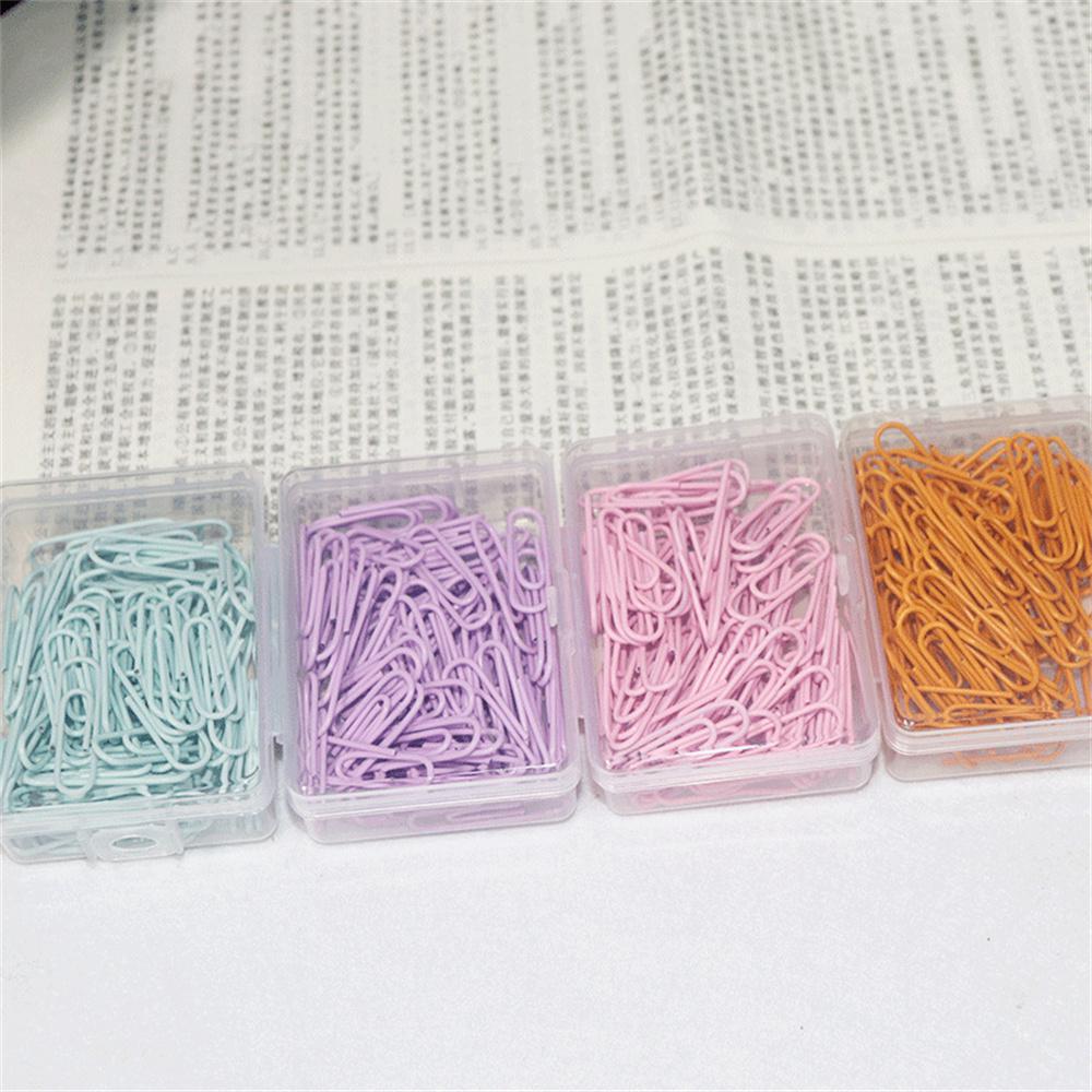 【DigitalHaven】Box Colored Paper Clip Metal Clips Memo Bookmarks ...