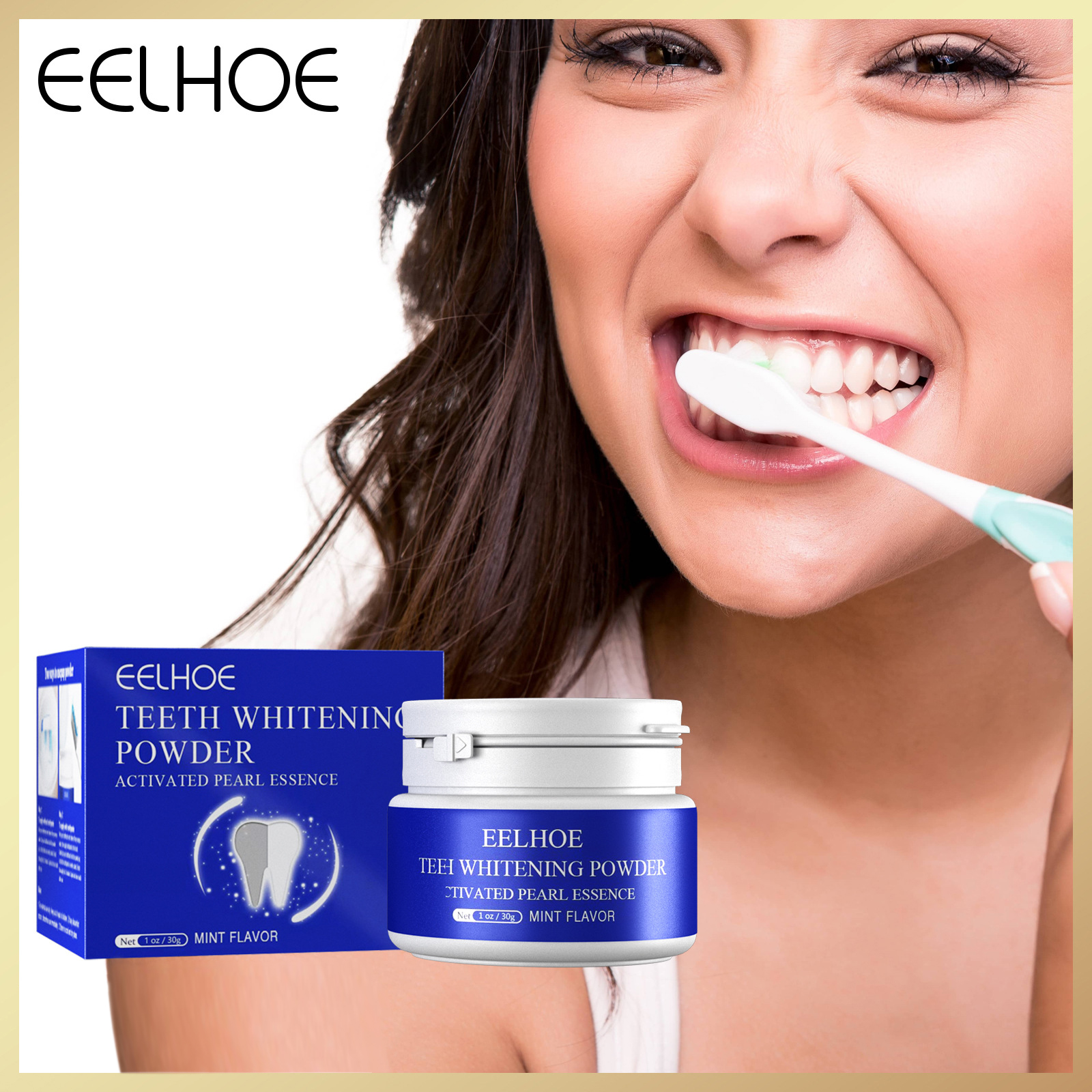 Eelhoe Teeth Whitening Powder Remove Plaque Stains Toothpaste Dental ...