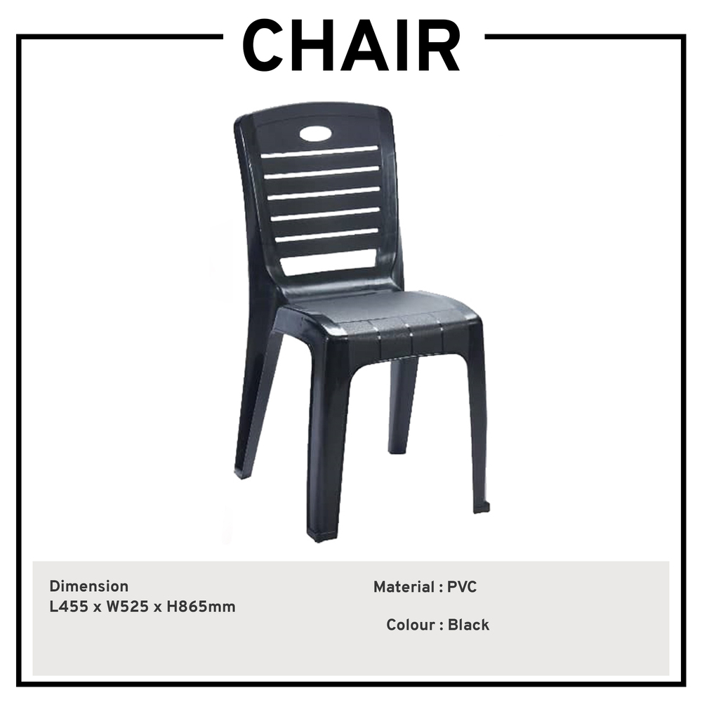 4Units Plastic Side Chair PVC Chair Stackable Plastic Chair Dining ...