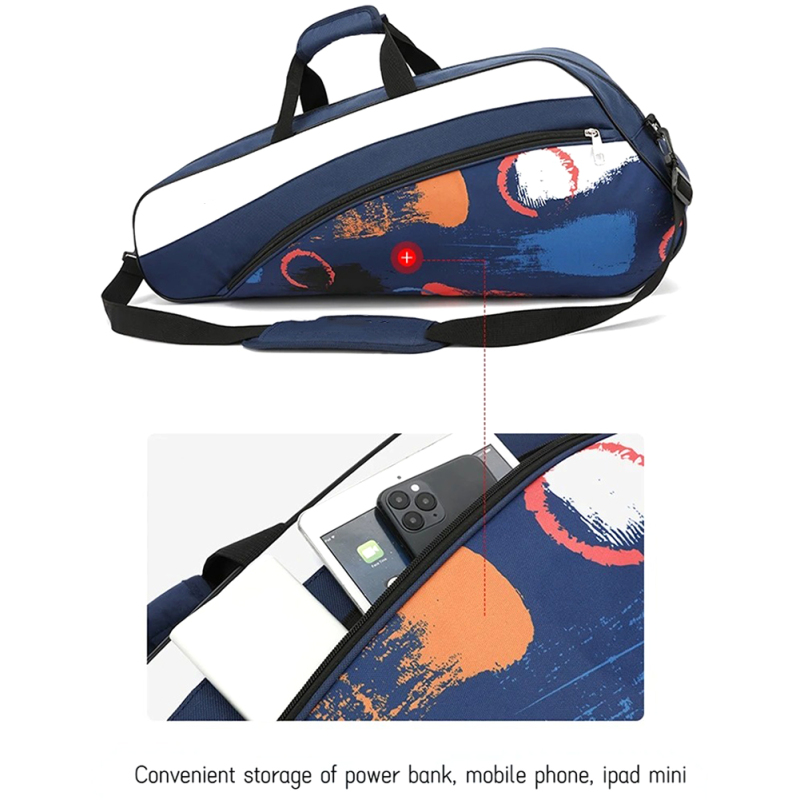 Badminton Racket Kit Bag With Adjustable Shoulder Straps Tennis Racket ...