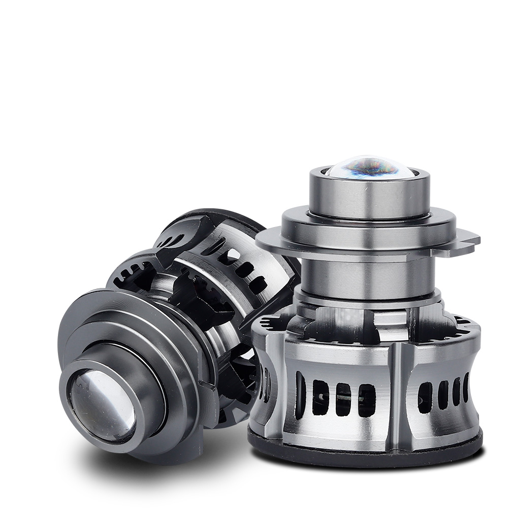 Automotive H7 9006 laser headlight bulb lens light auto LED headlight projector fog light ...