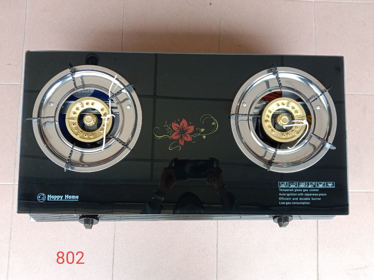 DAPUR GAS KACA 2 TUNGKU (8002) | Lazada