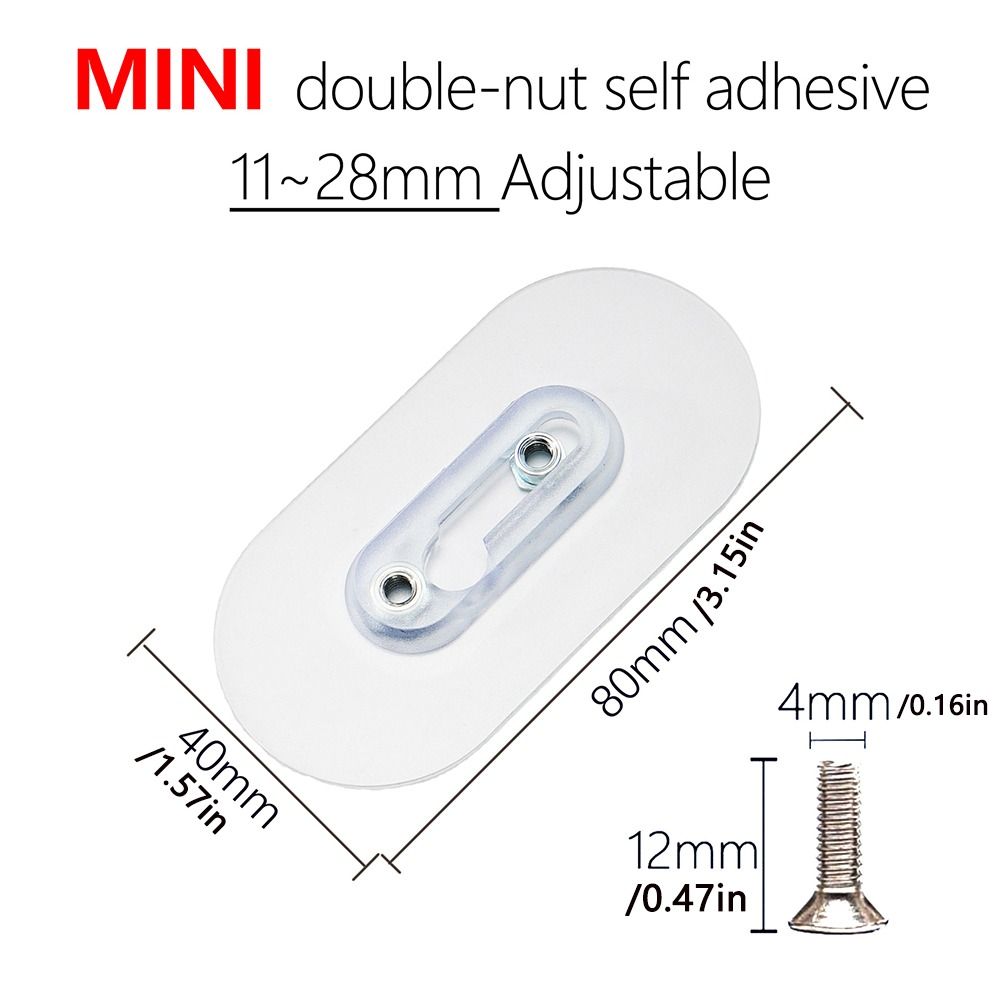 Transparent Closet Wall Picture Hanger Wall Screw Sticker Poster ...