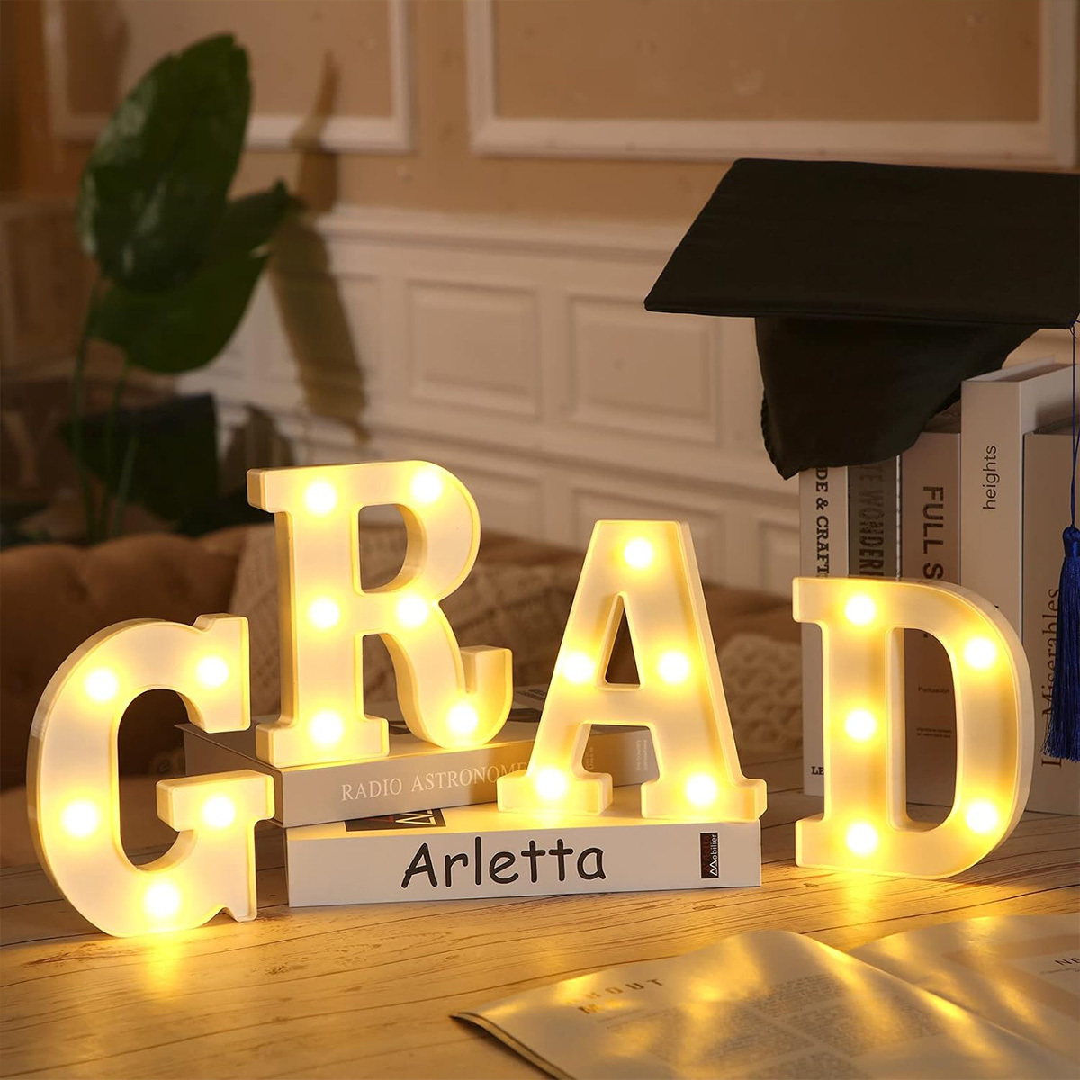 LED Letter Light Graduation Party Decorations Light Up Letter GRAD ...