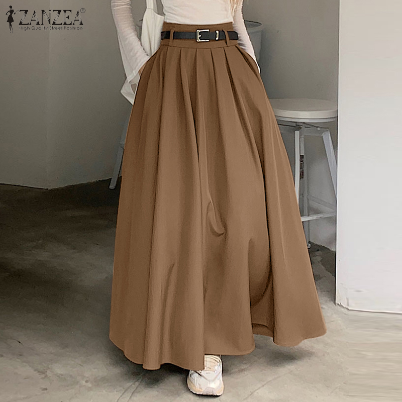 ZANZEA Korean Style Women's Skirt New Fashion High Waist A-Line ...