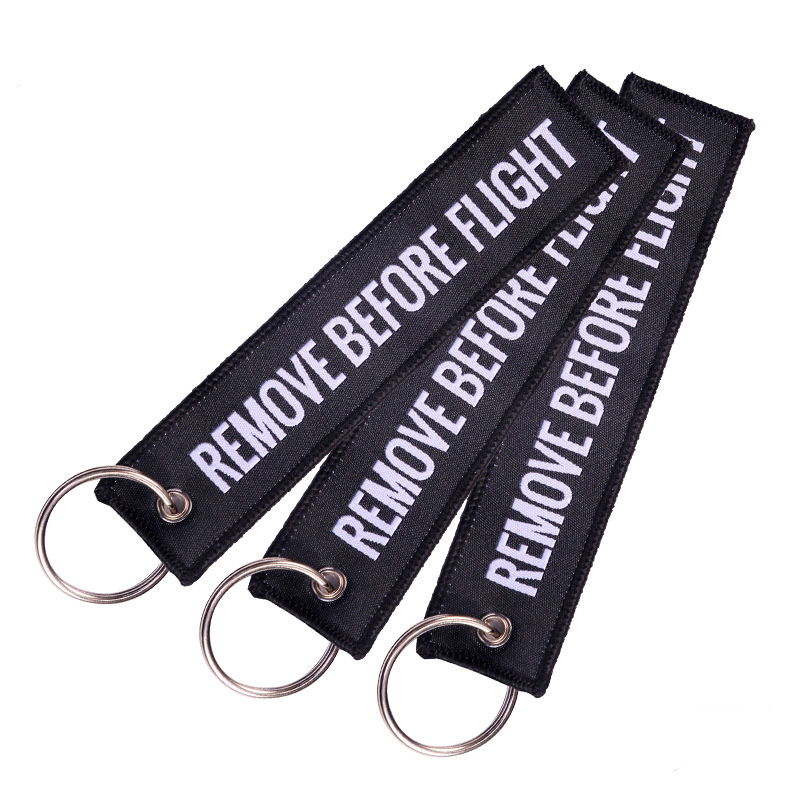 Remove Before Flight Keychain Keyring Polyester Embroidery Message 13*3CM XINZE | Daraz.com.np