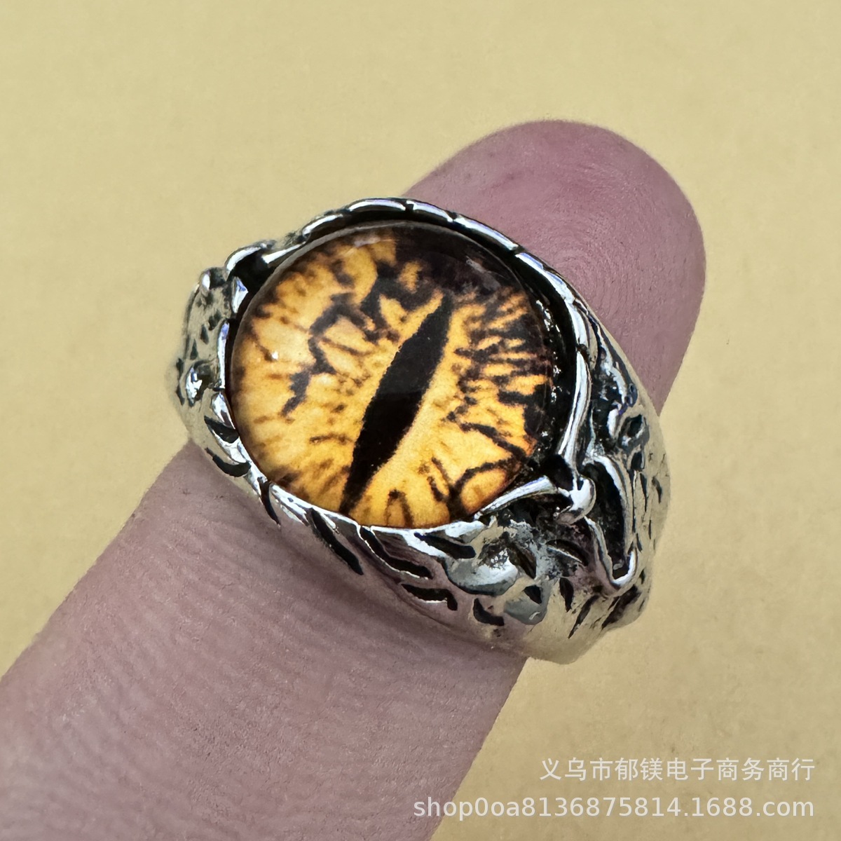 Heavy Metal Punk Devil's Eye Ring Style Personalized Retro Men's Ring ...