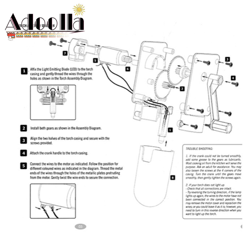 [Ready Stock] Eco-friendly DIY Torch Hand Operate Assembly Model Space ...