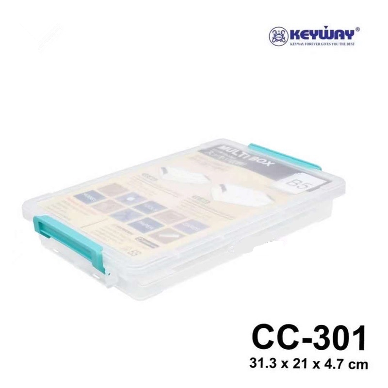 Keyway กล่องใส่ของอเนกประสงค์ มีหูล็อค เเข็งเเรง ทนทาน น่าใช้งาน รุ่น CC-301 - ร้านเฮงเปา - ThaiPick