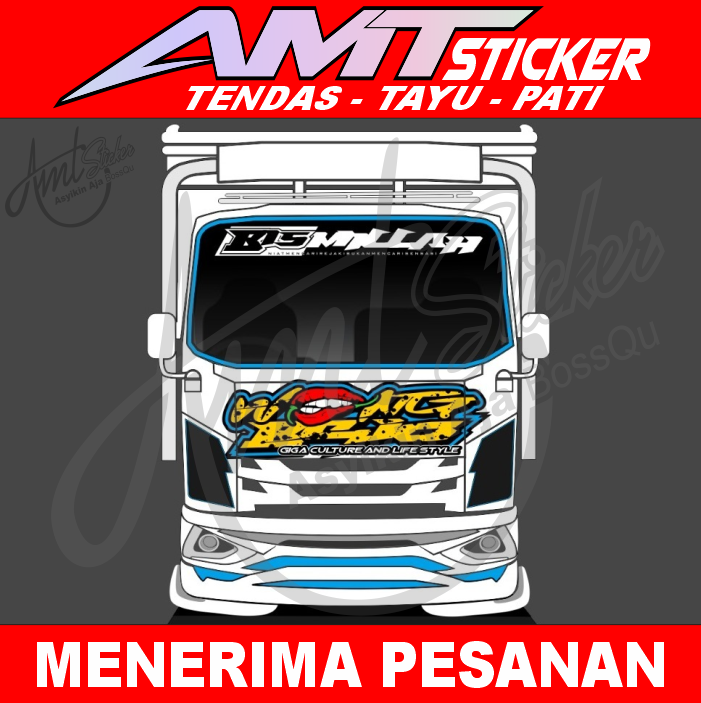 [NEW] STICKER KABIN + KACA DEPAN TRUK GIGA,, BISA GANTI WARNA DAN ...