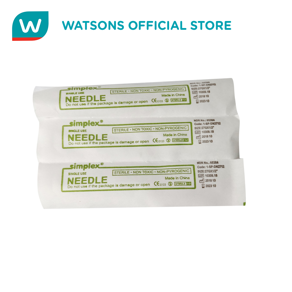 SIMPLEX Disposable Needle G27X1/2" 1 Needle | Lazada PH