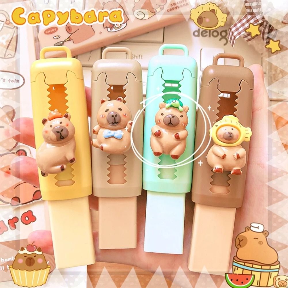 Traceless Retractable Capybara Eraser Portable Wiping Push Pull Eraser ...