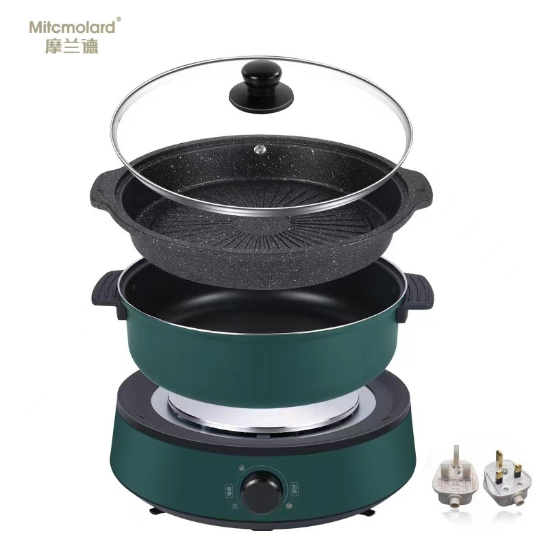 MITCMOLARD 4.0L Round NORMAL Split-Type Electric Steamboat & Grill ...