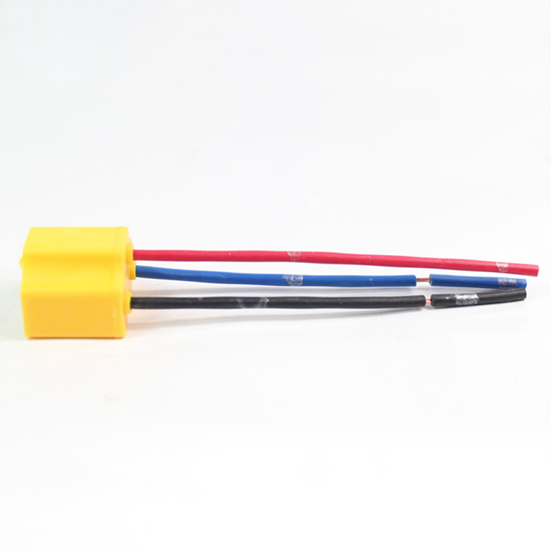 H4 Three Holes Ceramic Wire Wiring Car Bulb Lamp Harness Socket Plug ...
