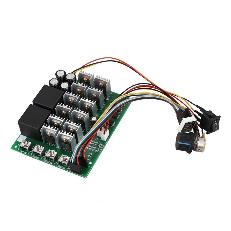 60A 10-55V Digital Display PWM Speed Controller Module Forward Reversal ...