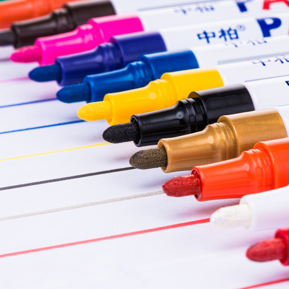 SF White Black Red Sketching Marker Pen Oily Waterproof Paint Pens for Calligraphy Painting ...