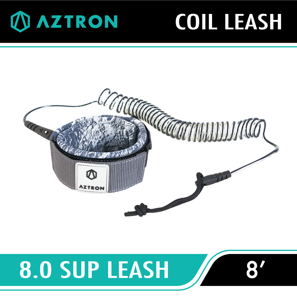Aztron 8.0 Sup Leash Basic Coil Leash สายรัดข้อเท้าสำหรับผู้เล่นบอร์ด ...