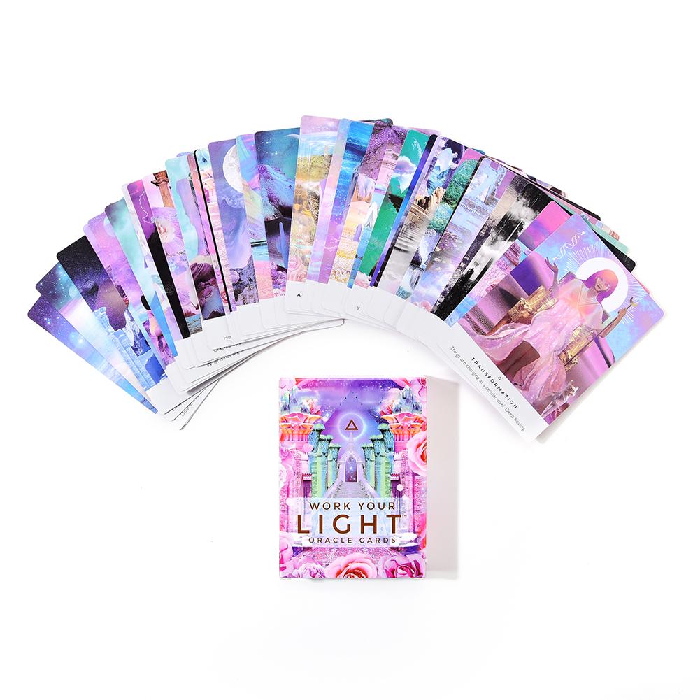 【TechHaven123】44 Pcs Oracle Tarot Cards Sheets Work Your Light Oracle ...