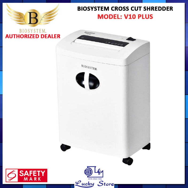 (Bulky) BIOSYSTEM V10 PLUS CROSS CUT SHREDDER, 16L BIN CAPACITY, SHREAD ...