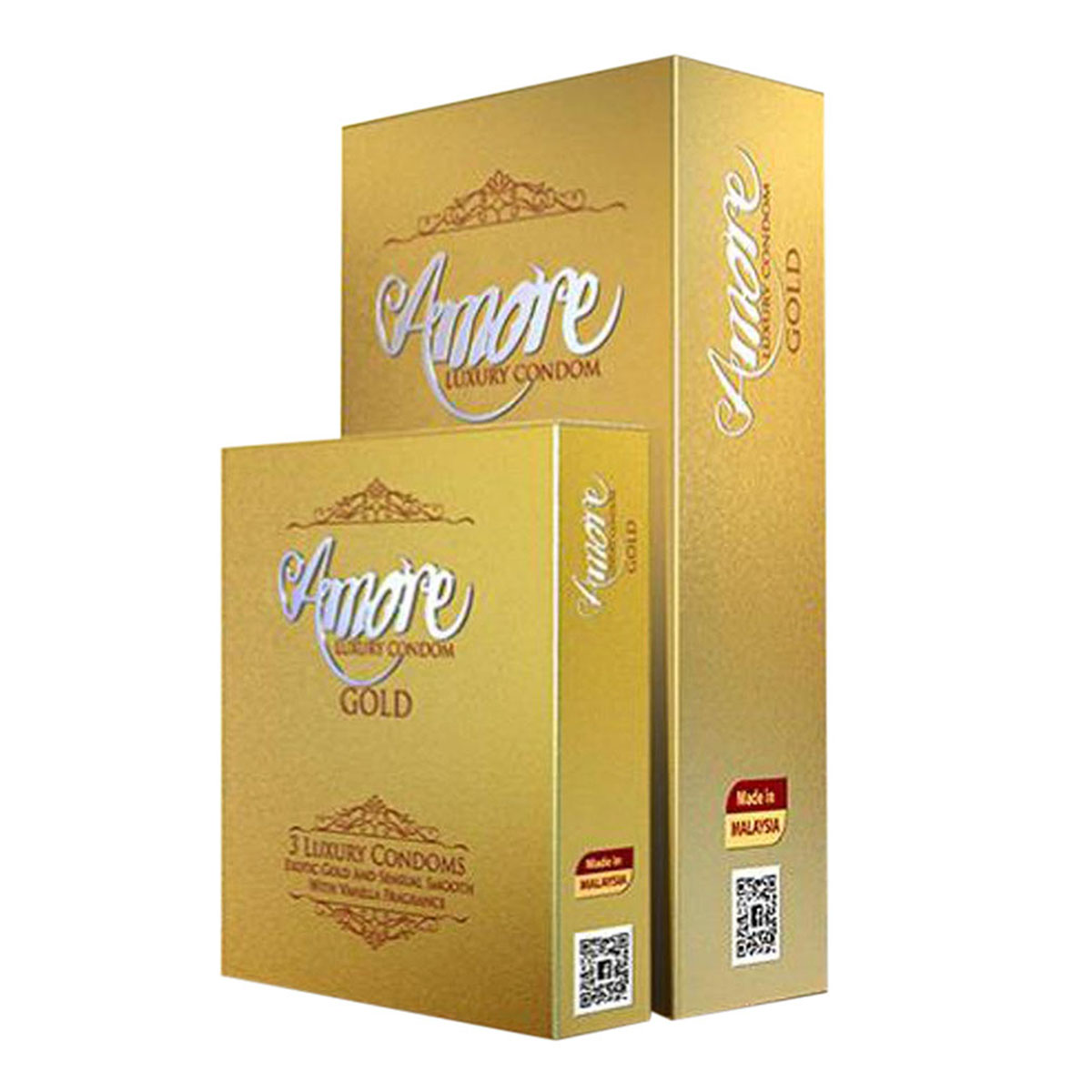 Amore Luxury Gold Condom (3 Of 3 Of X 1) 3 Pc (1 Pack) | Daraz.com.bd