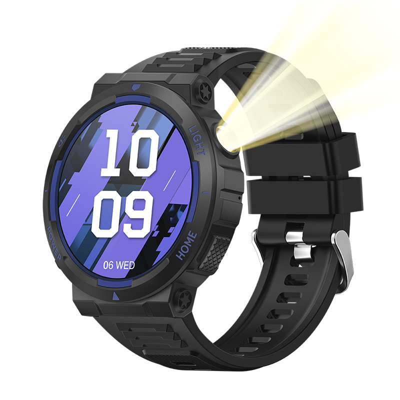 Cross border KT75 smartwatch Bluetooth call LED lighting music health ...