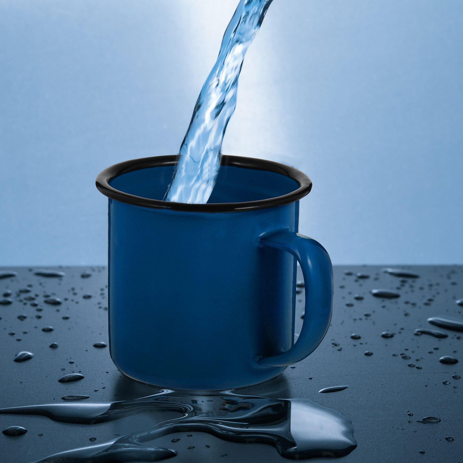 Mug Enamel Cup Mugs Coffee Cups Camping Tea Drinking Vintage Metaliron ...