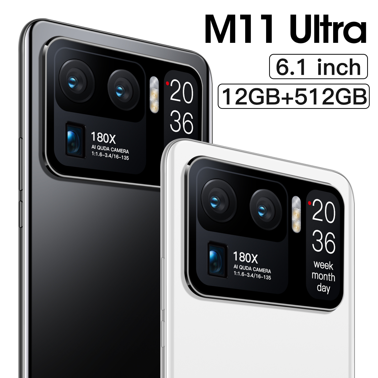 การขายโทรศัพท์มือถือ Original M11 Ultra แบบเต็มหน้าจอ 5.8 นิ้ว 5G ...