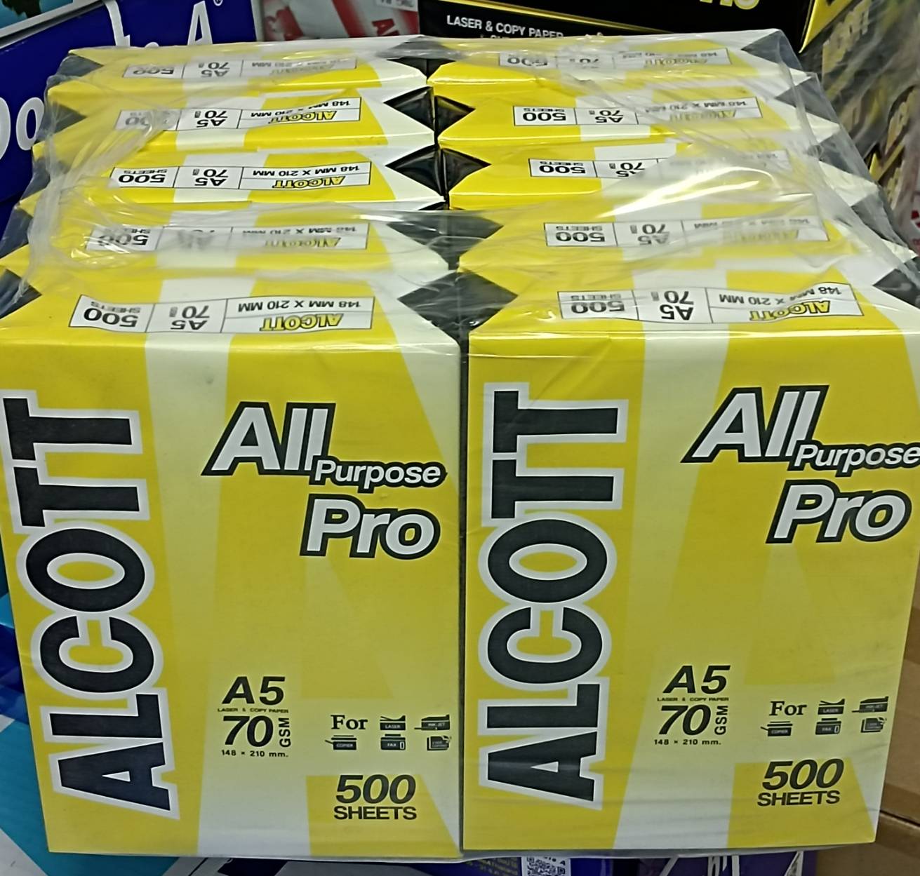 กระดาษถ่าย A5 70G. ALCOTT (10รีมกล่อง) แอลคอท (70G500) กระดาษถ่ายเอกสาร ...
