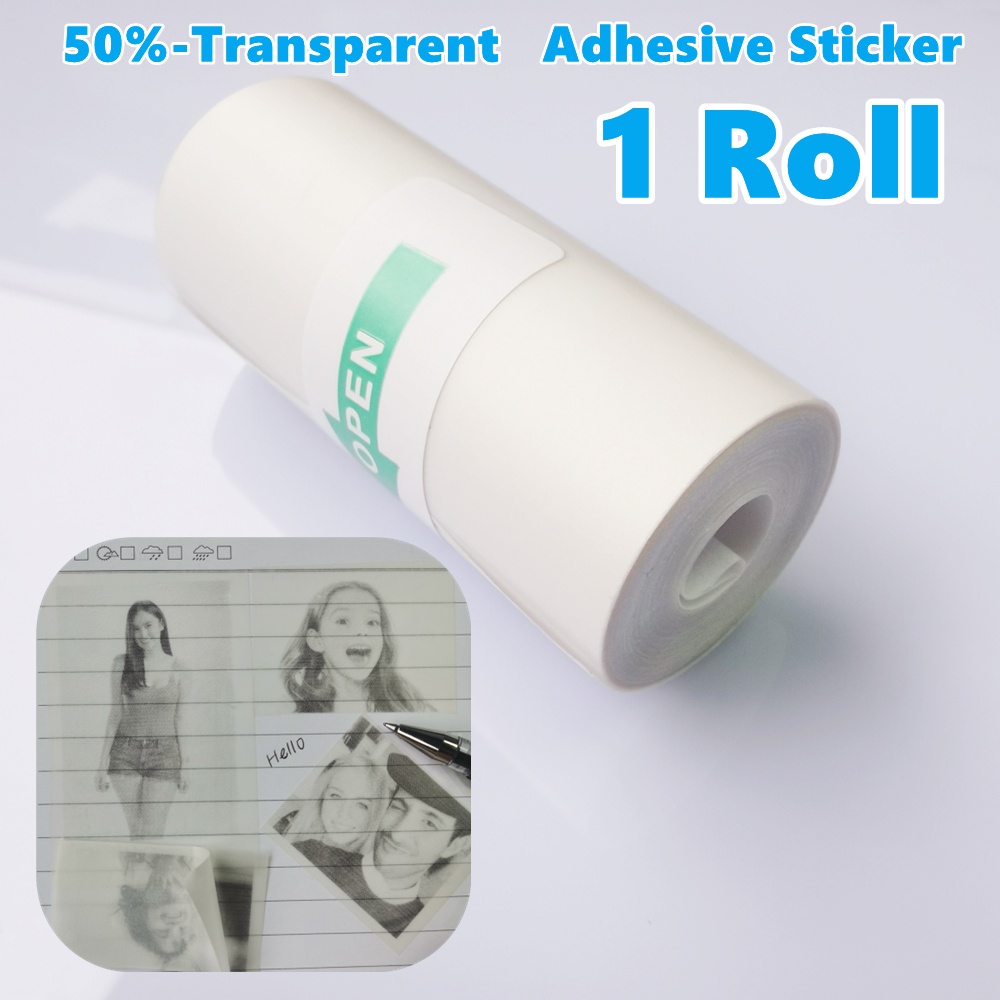 Mini Printer Paper 57mm Width Color White Paper Self-Adhesive ...