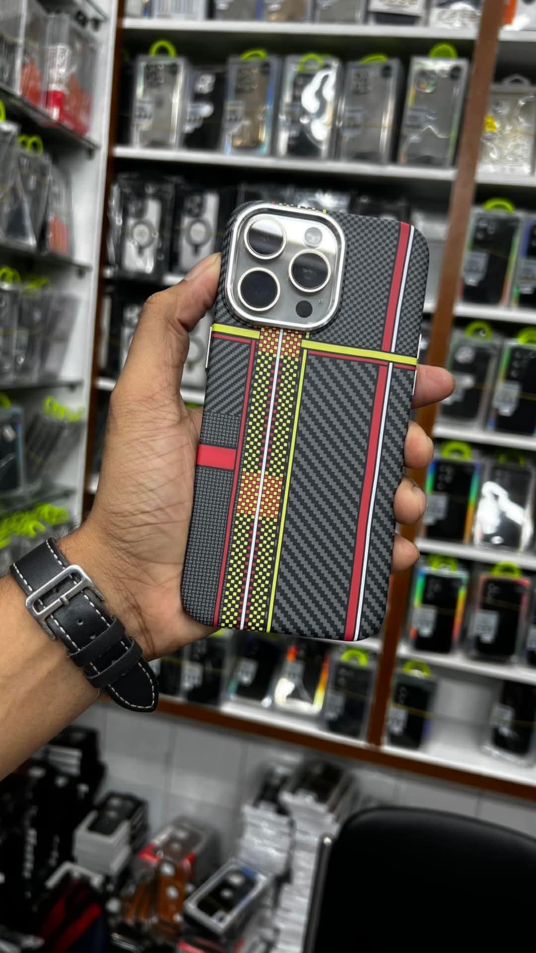 Luxury Carbon Fiber Magsafe Reflective Case for iPhone 16 15 14 Plus 13 12 11 Pro Max Magsafe ...