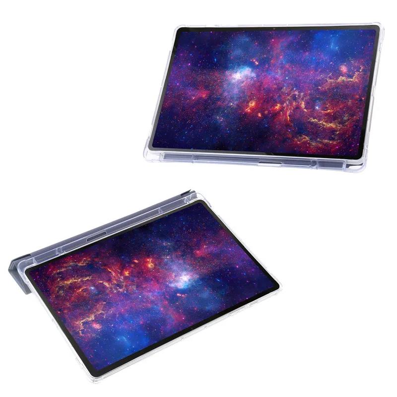 For Samsung Tab S9 FE Case Multi-folding Stand Clear Back Magnetic ...