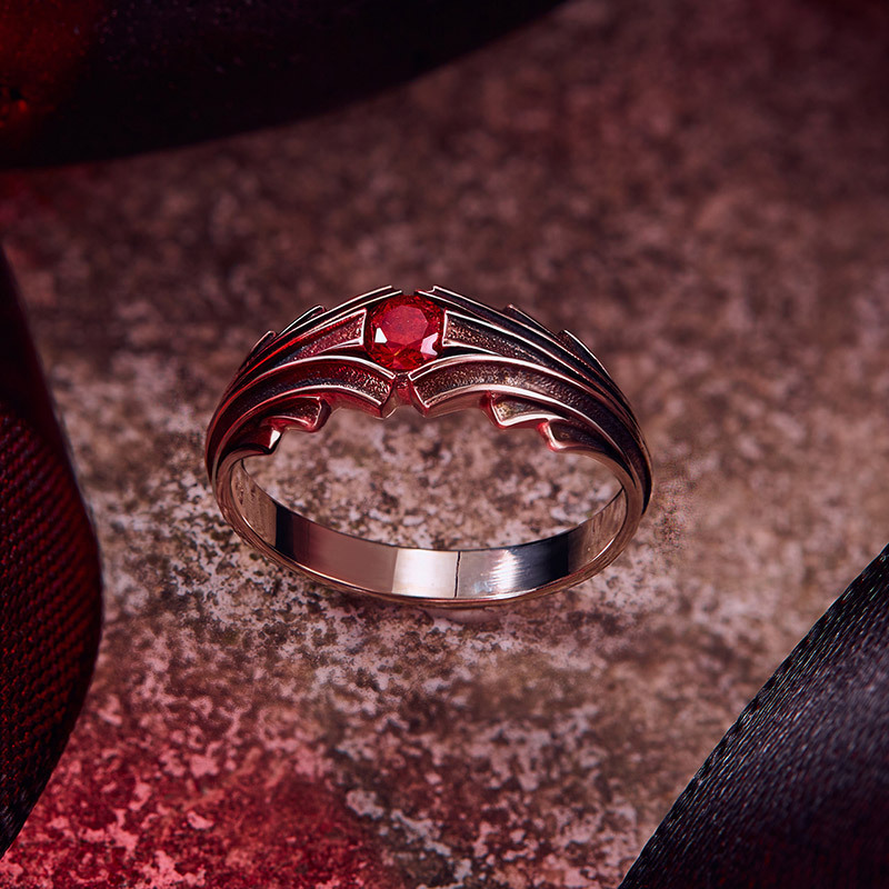 designs】Sky Cup Between Tung Sakura Black Void Number Ring Male ...