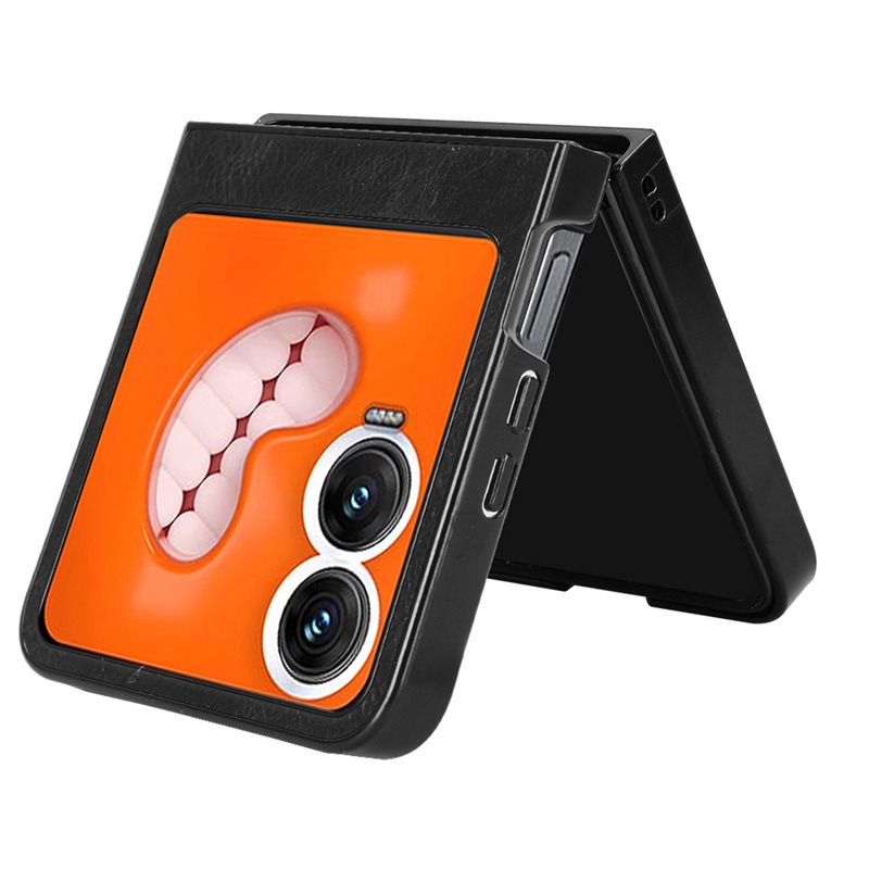 For Infinix Zero Flip case case Silicone Litchi Pattern PU Leather ...