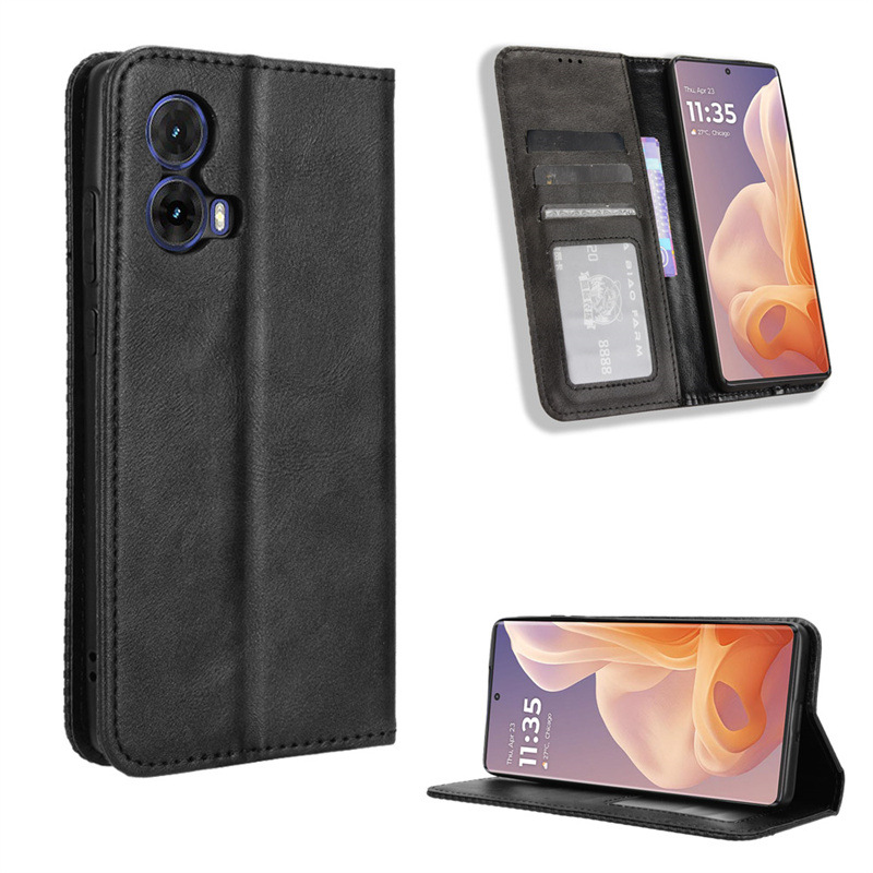 Motorola Moto G85 5G Leather Case Folio Wallet Magnetic Shock Case ...
