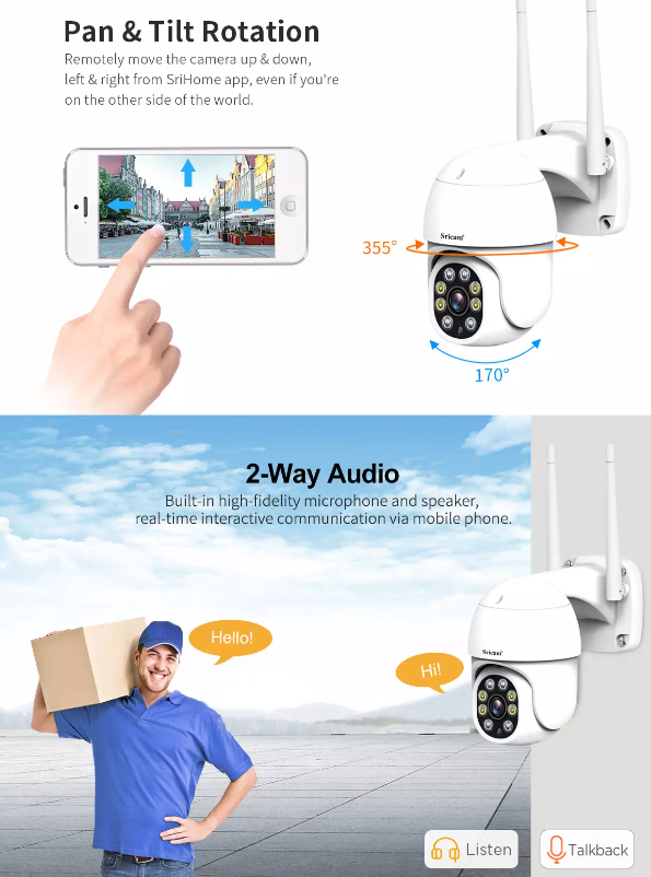 [HCM]CAMERA IP WIFI CARECAM NGOÀI TRỜI CC8021 PRO , Camera Wifi Srihome ...