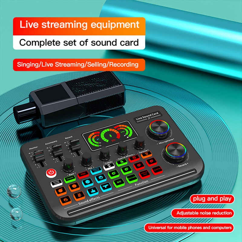 External Bluetooth Sound Card Live Sound Card Computer PC Sound Board ...