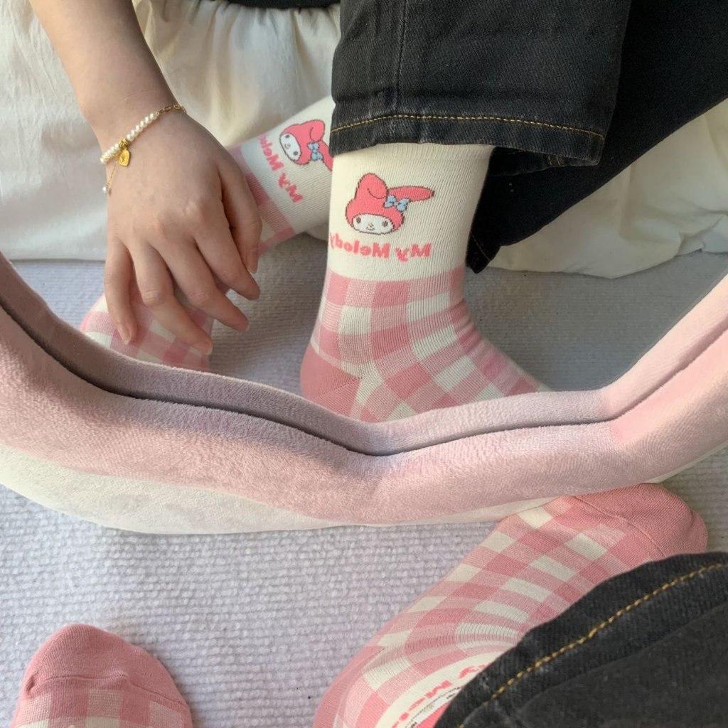 Stokin Kanak Korea Kids Sock Sanrio Kuromi My Melody Cinnamoroll ...