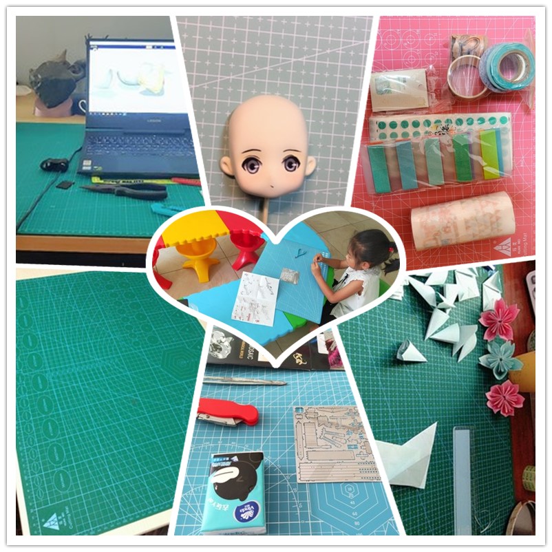 60 * 45cm A2 Cutting Board Grid Line Self-Healing Cutting Board Craft ...