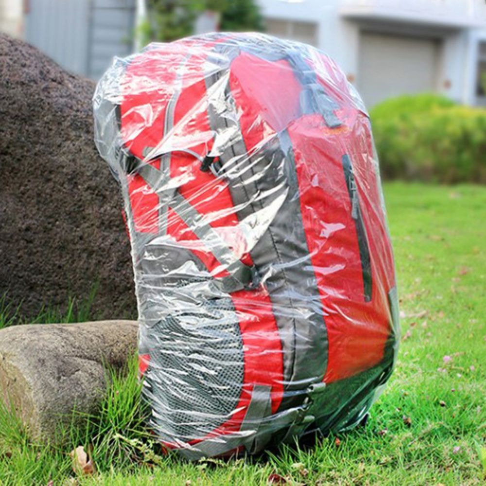 【WEJA】HESONG Disposable Backpack Rainproof Cover Transparent Plastic ...