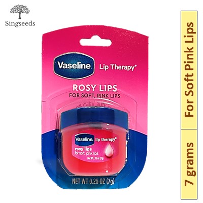 Vaseline Rosy Lips Soft Pink Lip Therapy Rose Fragrance Hydrating Lip ...