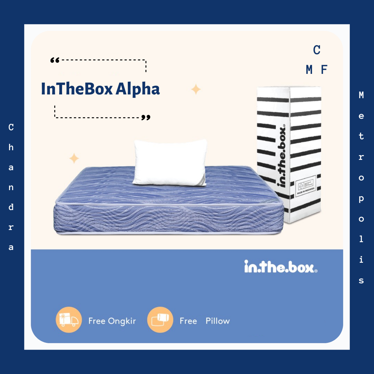 Kasur Spring Bed 140x200 IN THE BOX Alpha - FREE Bantal / INTHEBOX ...