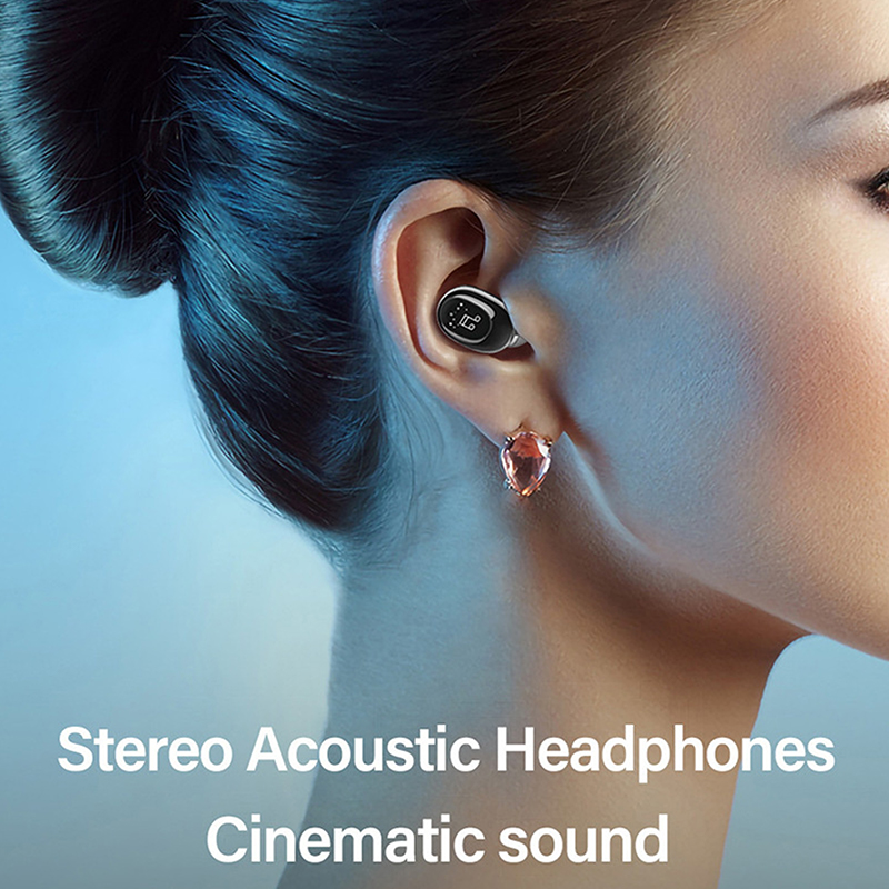 Mini Single Wireless Earphone Headset Noise Cancelling Long Battery ...