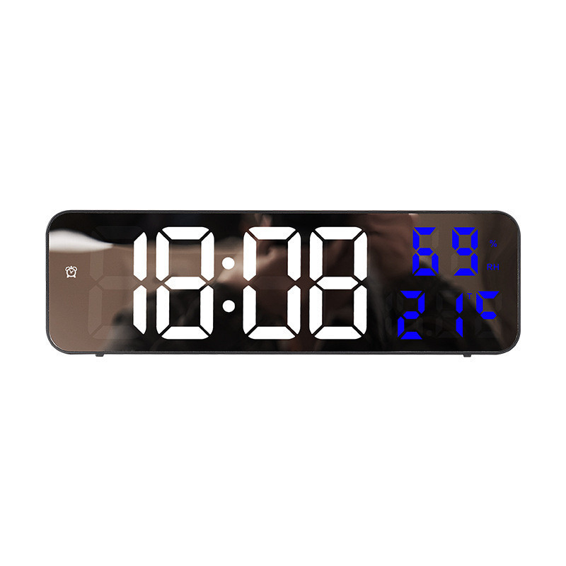 Jam Alarm Elektronik Jam dinding LED digital Cermin Jam Meja LED ...